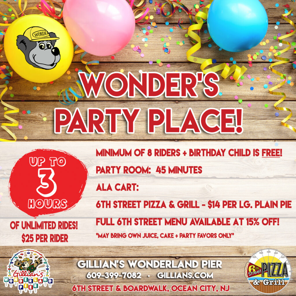 Birthday Parties - Gillians Wonderland Pier